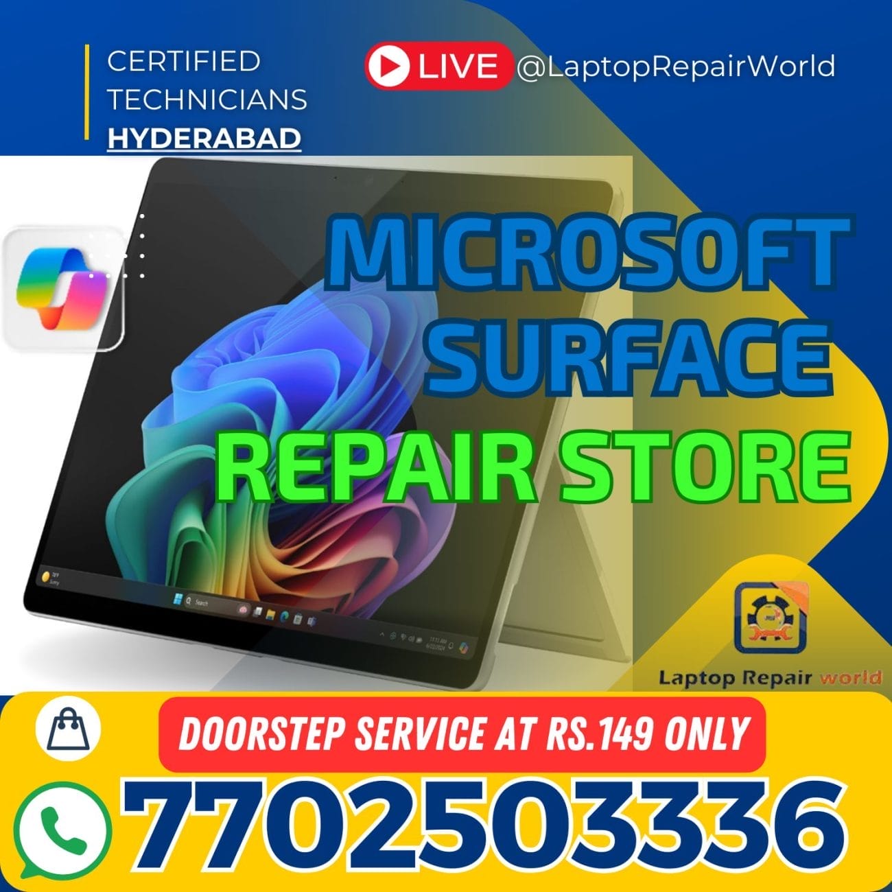 Microsoft Surface Repair Hyderabad: Doorstep Service at ₹149