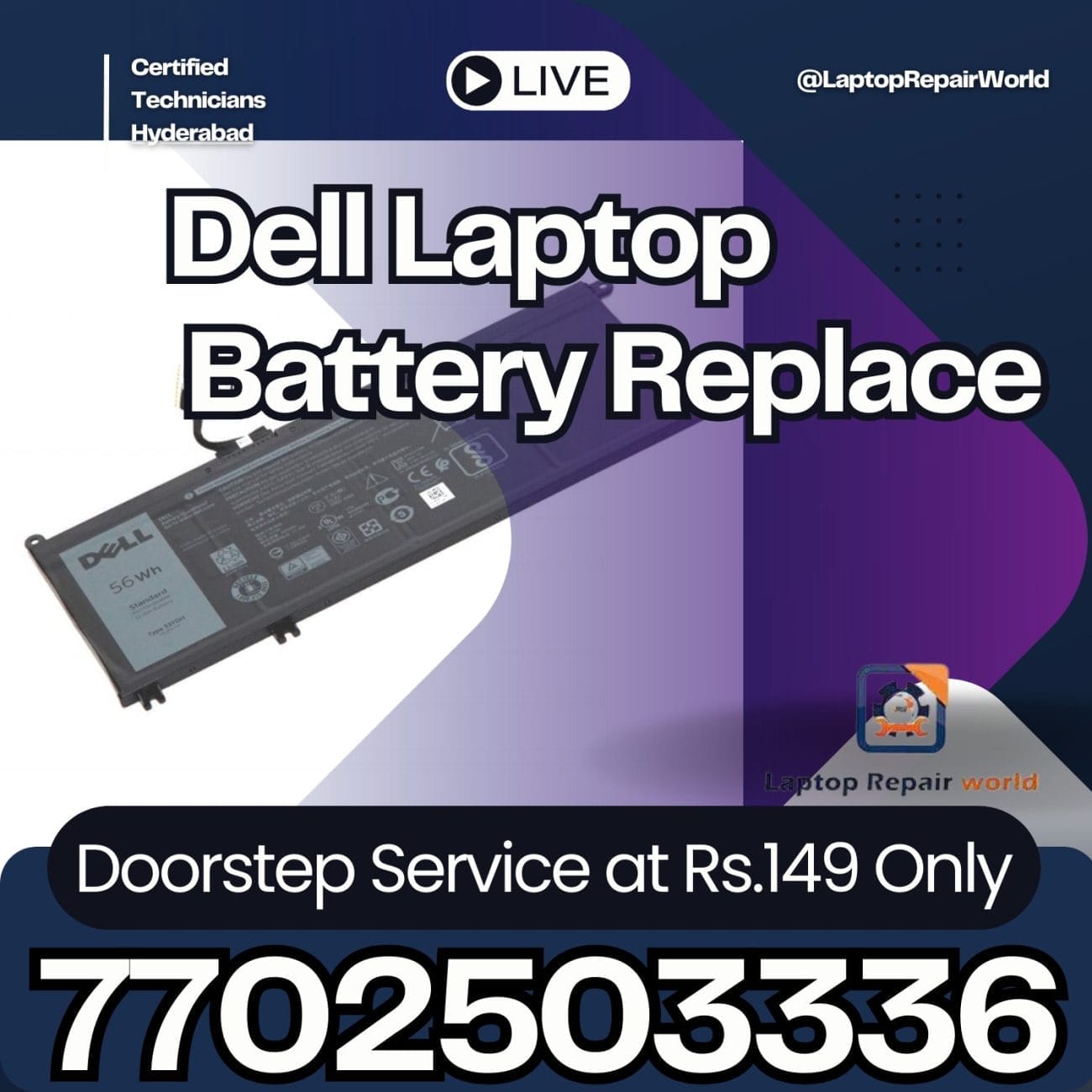 Dell Inspiron 15-5558 Battery & Screen Repair Hyderabad | Doorstep