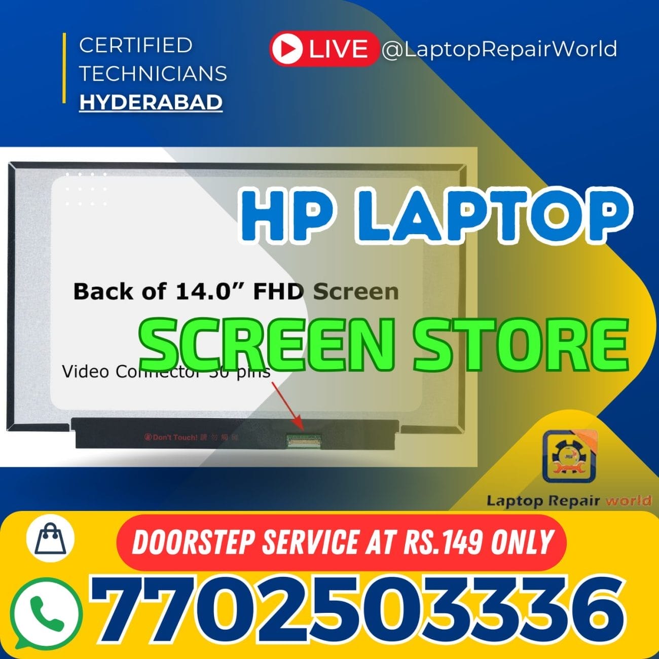 HP 840 G3 Screen Replacement Hyderabad | Doorstep 14.0 HD Repair