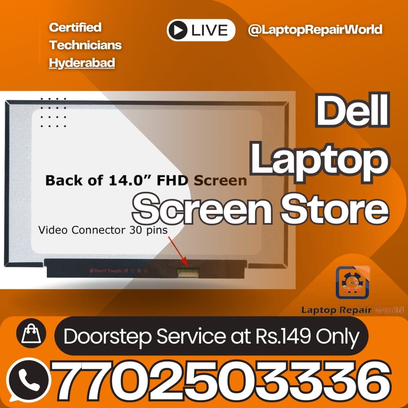Dell 5559 HD Screen Repair Hyderabad | Doorstep Service