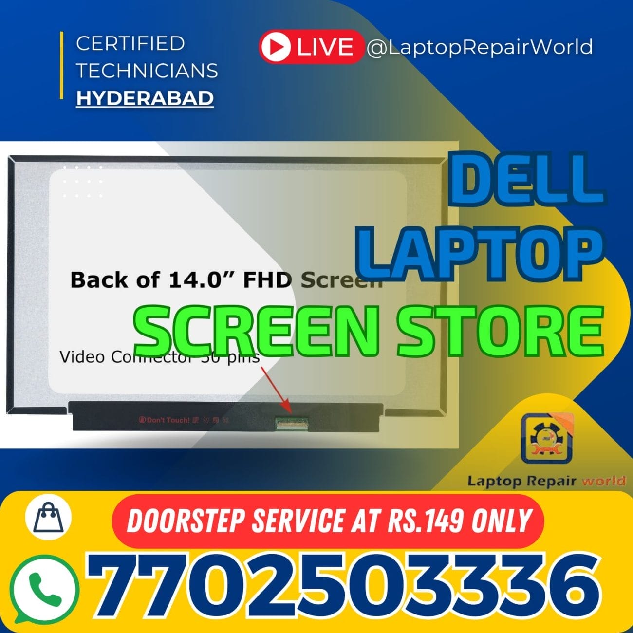 Dell Laptop Screen Repair Hyderabad Doorstep Service At ₹149